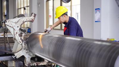 China Forged HV1250 B Flute Tungsten Carbide Corrugating Rolls for sale