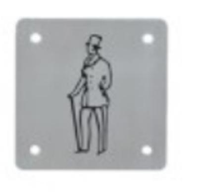 China Stainless Steel Acrylic Bathroom Light Door Number Signs Plates For Restroom Wc Toilet for sale
