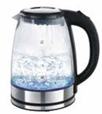 중국 1.8L 유리 뜨거운 전기 보일러와 블루 라이트 끓는 자동 전원 끄기 기능 판매용