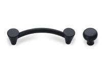 China Zinc Alloy Cabinet Pull Handle 96x128mm Black White Dresser Hardware SGS Certified for sale
