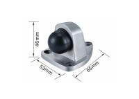 China 65x53x90mm Floor Mounted Door Stop Angled Adjustable Extra Strong Stainless Steel for sale