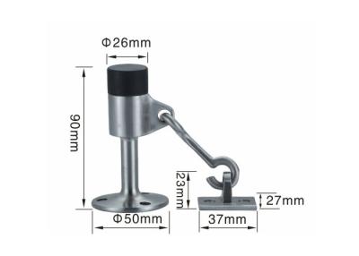 Cina Fermata di porta fissa del ODM dell'OEM, diametro magnetico semplice di soggiorno 50x90mm della porta in vendita