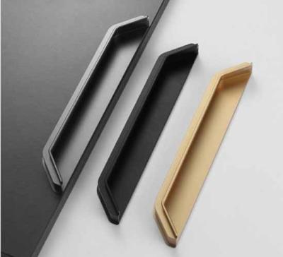 Κίνα Αλουμινίου κράμα συρτάρι ντουλάπα τρύπα ενσωματωμένο κρυμμένο έπιπλα ντουλάπα πόρτα τράβηξη λαβή προς πώληση