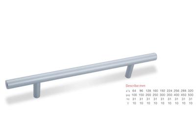 China Manijas de aluminio del tirón del diseño popular, tiradores de puerta interiores lisos del tratamiento superficial 96/128/160m m en venta