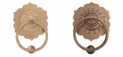 China Surface Mount Solid Customized Brass Animal Head Knocker Pull Handle Bronze Ring Handle Antique Lion Head Door Knocker for sale