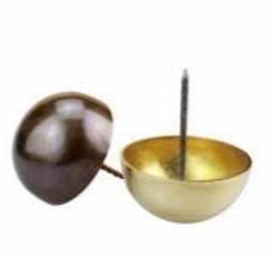 China Brass Decorative Furniture Sofa Nails With Cap Head And Smooth Shank Standard DIN for sale
