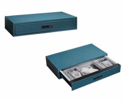 China High End Anti-theft Fingerprint Jewelry Box Supplies Safe Box Leather Organizer Wardrobe Accessories for sale