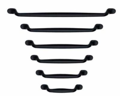 China High Quality Cabinet Door Drawer Square Pull Black Matt Kitchen Handle Pull Furniture Hardware for sale