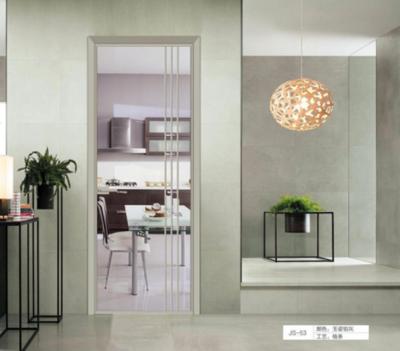 China Simple Design Interior Door Aluminum Single Bathroom Door Swing Glass Internal Toilet Doors With Lock for sale