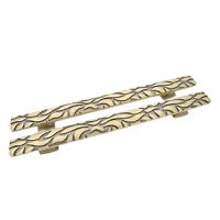 China Aluminum Cabinet Pull Handles 0.5 Inch Thick Surface Mount Drawer Pulls with M4 Screws for sale
