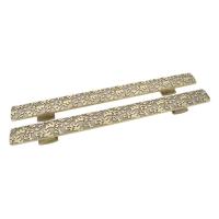 China Aluminum Cabinet Pull Handles 0.5 Inch Thick Surface Mount Drawer Pulls with M4 Screws for sale