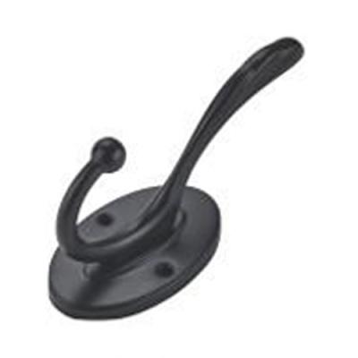 China GRH Factory Metal Wall Coat Mounted Hook Black Solid Racks for sale