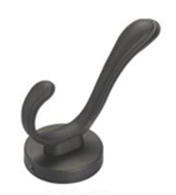 China Black Paint Hook Hanger Screws Wall Key Hanger Hotel Bathroom Wall Mounted Hook for sale