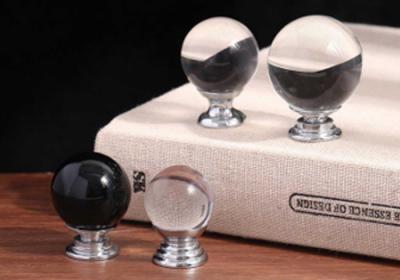 China Light Luxury Furniture Cabinet Drawer Crystal Handle Gold Clear Wardrobe Pull Knob for sale