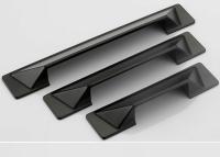 China Embedded Moving Door Cabinet Knobs and Pulls 64mm 96mm 128mm Black Hardware for sale