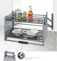 China Elevator Pull Down Basket with Soft-Stop 280mm Depth for 600-900mm Cabinet Width Kitchen Hardware for sale