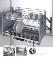 China Elevator Pull Down Basket with Soft-Stop 280mm Depth for 600-900mm Cabinet Width Kitchen Hardware for sale