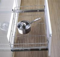 China Stainless Steel Pull Out Wire Drawer Basket 430mm Depth Kitchen Storage for sale