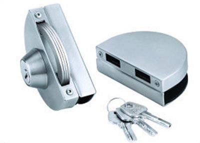 China Double Open Glass Door Lock With Keys Glass Door Fittings In Modern Style for sale