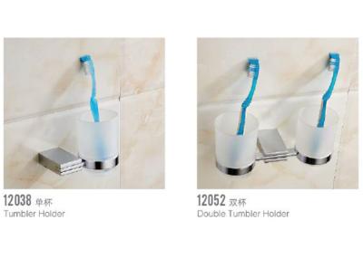 Cina Chiavetta lucidata Brush Holder dello zinco degli accessori del bagno del metallo del supporto di tazza di Tunbler in vendita