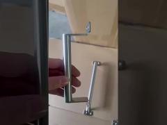 Houten deur roestvrij staal ronde knop en vaste draaibare deurgreep