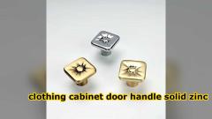 Nordic style vintage drawer single hole handle antique copper clothing cabinet door handle solid zin