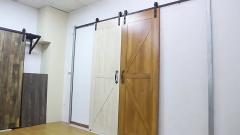J-shaped barn door suspension rail hardware accessory set, sliding sliding sliding door, silent guid