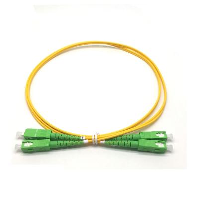 China SC/APC-SC/APC Duplex Fiber Optic Patch Cord, G652D G657A1 G657A2 Fiber Optional for sale