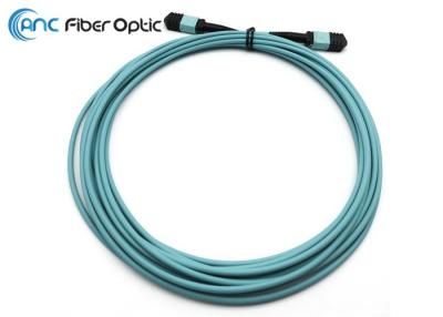 China Data Center 5M Fiber Patch Cables OM3 24 Fiber MPO To MPO Female Round 3.0mm for sale