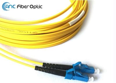 China UPC Fiber Optic Patch Cord LSZH SM Duplex 2.0mm LC UPC - HS LX.5 Space Saving for sale