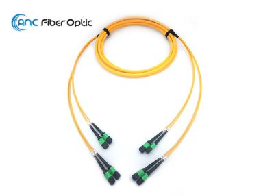 China 48 Fiber MTP MPO Trunk Cable Assembly 100% Interferemeter Pass SM OM3 OM4 OM5 Optional for sale