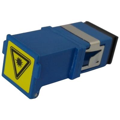 China Simplex SC Shutter Optical Fiber Adapter , Fiber Optic Ends Without Flange for sale