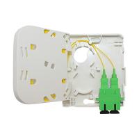 China 1 2 4 Core Fiber Optic Termination Box Wall Mount ABS Material For FTTH Desk for sale