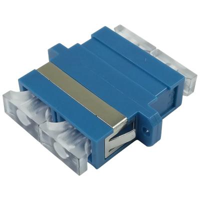 China OM4 OM3 SM SC Duplex Fiber Optic Adapters Flanged With Transparent Dust Cap for sale