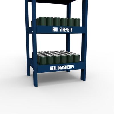 China Pine Wood  5 Layers Cocktail Display Stand Display Rack with Wheels for Wine Store for sale