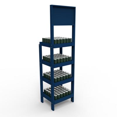 China Pine Wood  5 Layers Cocktail Display Stand Display Rack with Wheels for Wine Store for sale