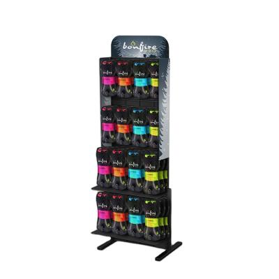 China Customized Double-sided Metal Can Storage Rack DIY Gourmet Cola Beverage Rack for Retailing Ideas for sale