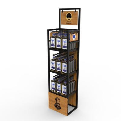 China Floorstanding-Wein-Ausstellungsstand-Getränkegetränk kann Lagerung stark beanspruchen für Supermarkt zu verkaufen