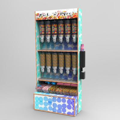 China Vrije Bevindende Houten de Vertoningstribune van de Suikergoedautomaat voor Snackopslag Te koop