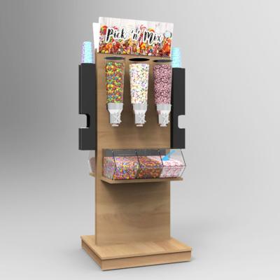 China Vrije Bevindende Houten de Vertoningstribune van de Suikergoedautomaat voor Snackopslag Te koop
