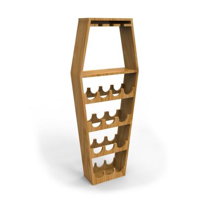 Cina Organizzatore di legno Cocktail Display Rack della bottiglia di whiskey del banco di mostra del vino per Antivari in vendita