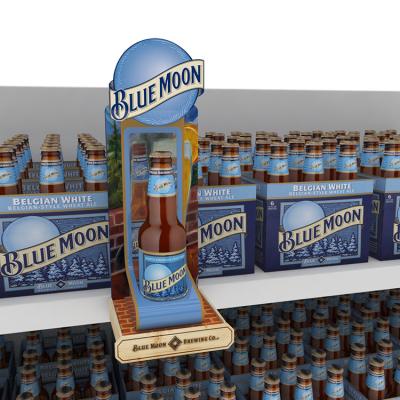 China Van de de Vertoningstribune van de Wallmountwijn van de het Bierfles Modieus de Houdersnut Glorifier voor Supermarkt Te koop