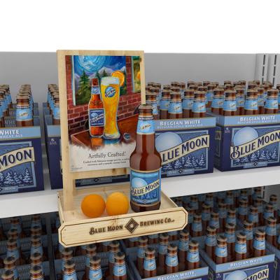 China Van de de Vertoningstribune van de Wallmountwijn van de het Bierfles Modieus de Houdersnut Glorifier voor Supermarkt Te koop