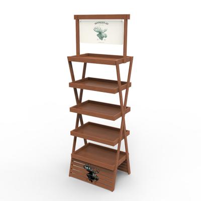 China Autolift Metal Whiskey Display Stand For Supermarket for sale