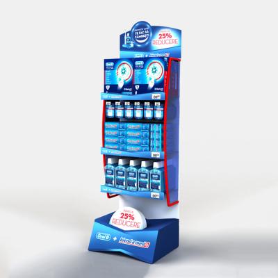 China Demountable Metal Cosmetic Display Rack Supermarket Display Rack For Sanitary Pads for sale