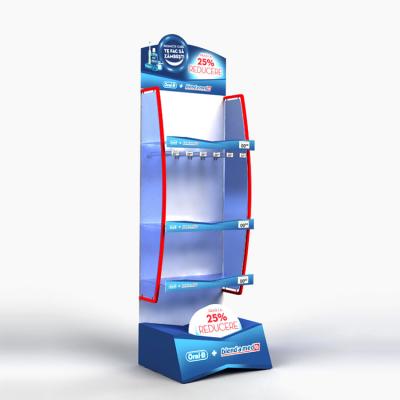 China Shavers Pegboard Display Stands Demountable Supermarket Display Shelves With Hooks for sale