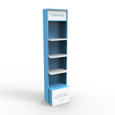 Cina Logo Cosmetic Display Stand Skin su ordinazione si preoccupa il banco di mostra acrilico di trucco in vendita
