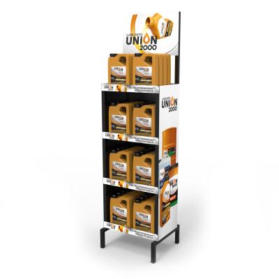 China Castrol Lubricating Motor Oil Display Rack Engine Oil Display Rack For Garage for sale