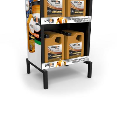 China Castrol Lubricating Motor Oil Display Rack Engine Oil Display Rack For Garage for sale