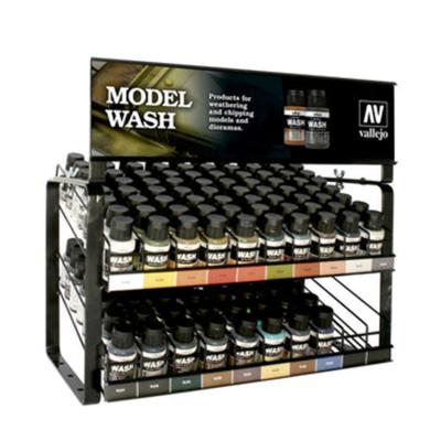 China Spray Paint Metal Display Stands Tin Beer Can Display Shelf For Supermarket for sale